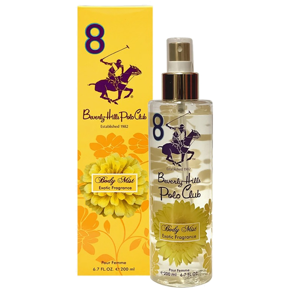 Beverly Hills Polo Club Pour Femme 8 Exotic Fragrance Body Mist 200ml ...